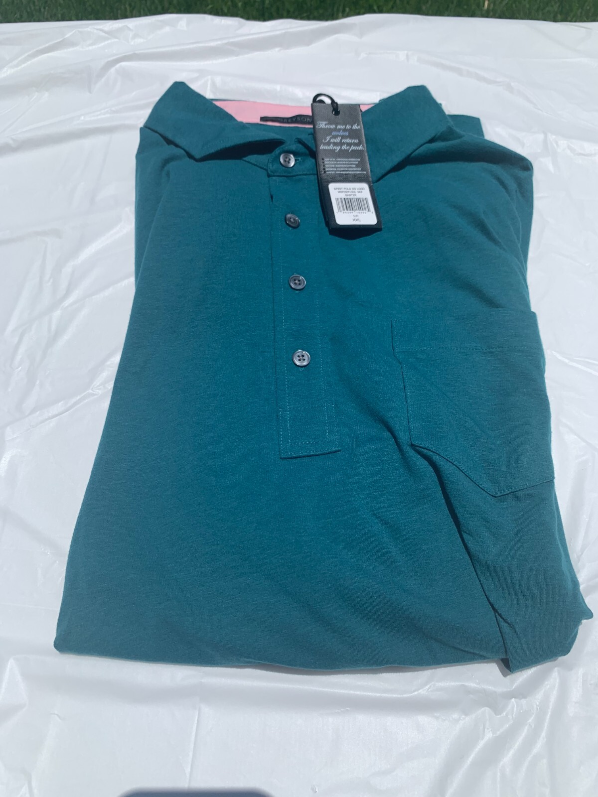 NWT Mens 2XL Greyson Spirit Pocket Polo Green Performance NWT Mens 2XL Greyson Spirit Pocket Polo Green Performance