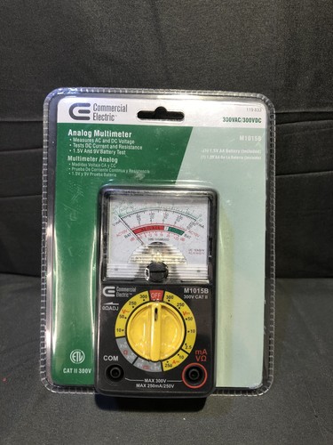 Commercial Electric Analogue Multimeter tests AC/DC Voltage MODEL