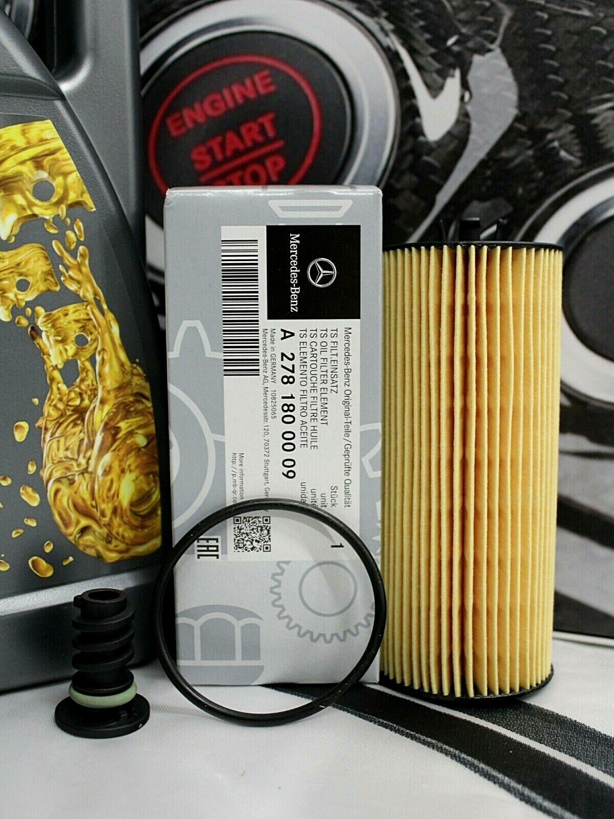 Genuine Mercedes-Benz W205 C-Class C63 AMG Petrol Oil Filter & Engine ...