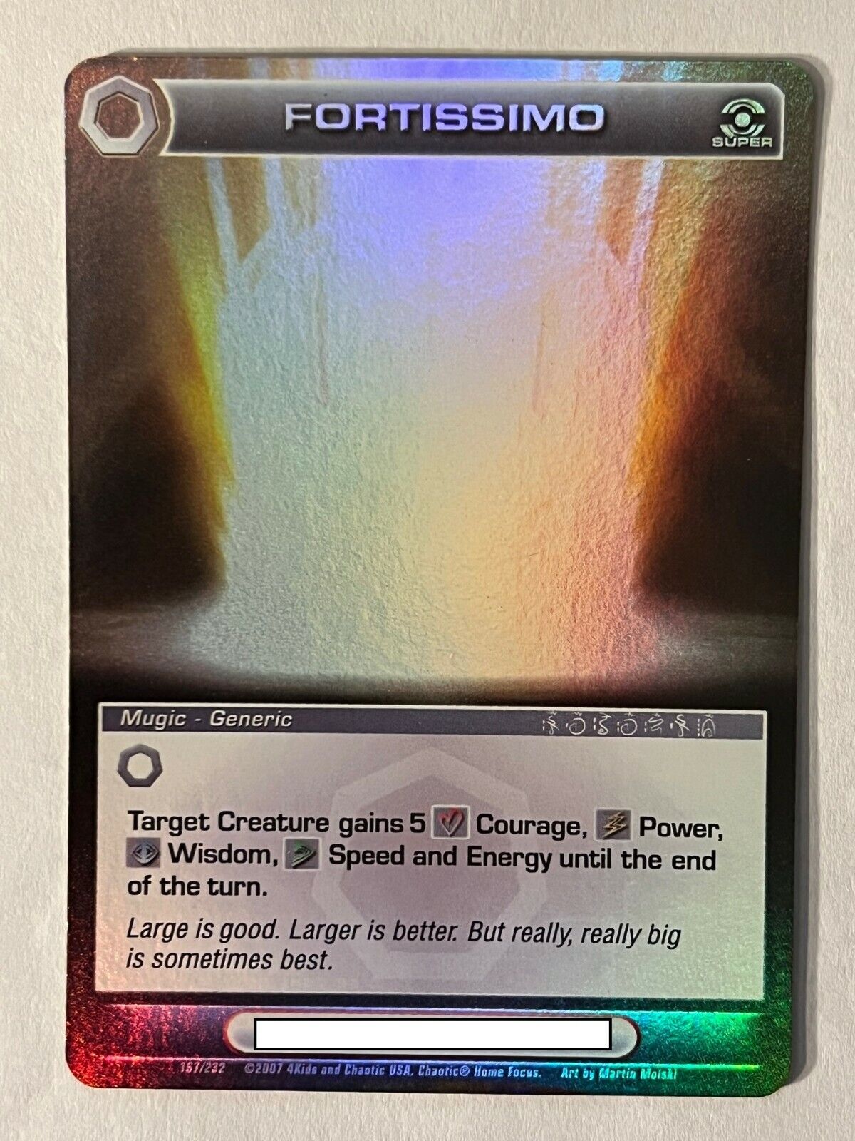 Chaotic 167/232 Fortissimo Super Rare Holo Foil Mugic Card Chaotic 167/232 Fortissimo Super Rare Holo Foil Mugic Card