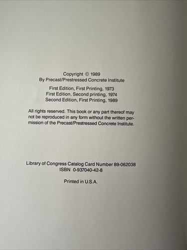 RARE *** Architectural Precast Concrete Manual APA PCI, 2nd Edition V | Pricetronic