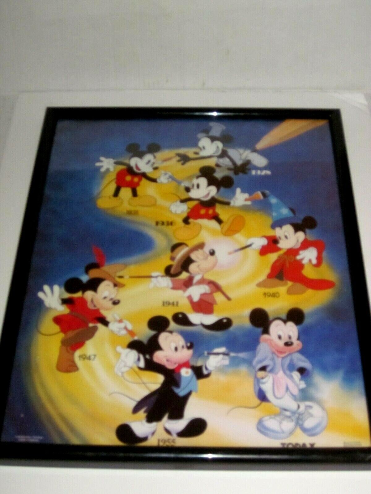 Vintage Framed 1986 Walt Disney Evolution Of Mickey Mouse Vintage Framed 1986 Walt Disney Evolution Of Mickey Mouse