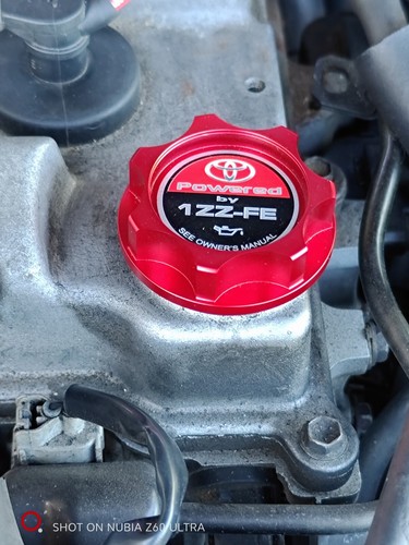 ALUMINUM GUNMETAL ENGINE OIL FILLER CAP MOBIL 1 FOR HONDA HATCHBACK ...