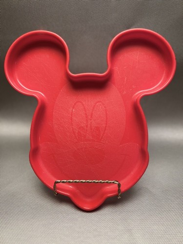 Tupperware Mickey Mouse Plate Kid's Red Disney