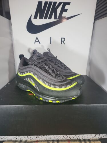 Size 8- NIKE AIR MAX 97 I-95 THUNDER GREY-LIME BLAST-BLACK Size 8- NIKE AIR MAX 97 I-95 THUNDER GREY-LIME BLAST-BLACK