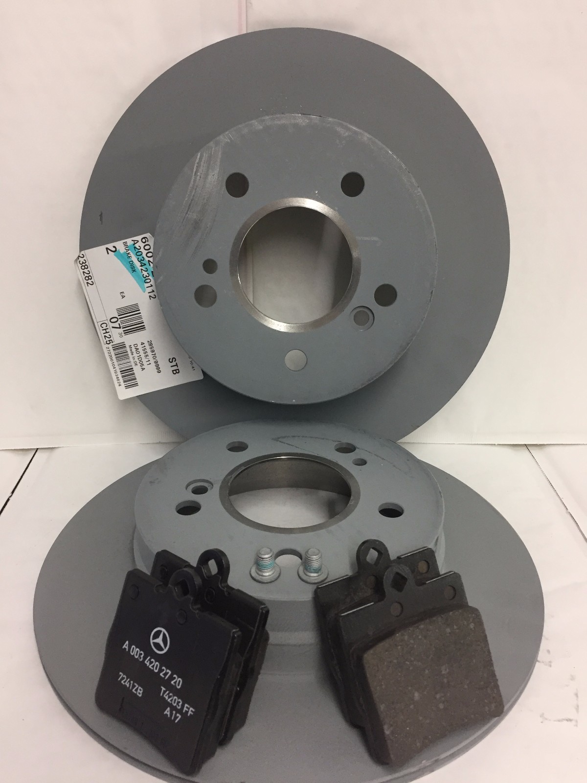 Genuine Mercedes-Benz W203 C-Class Saloon/Est REAR Brake Discs & Pads ...