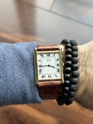 Vintage Seiko Men's Tank 7430-5209 Quartz Classic Dress Vintage Seiko Men's Tank 7430-5209 Quartz Classic Dress