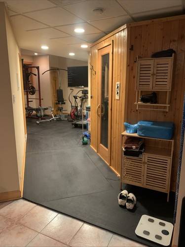 4 x 6' 3/4" SMOOTH RUBBER FLOOR GYM MAT COMMERCIAL INDUSTRIAL FLOORING ...