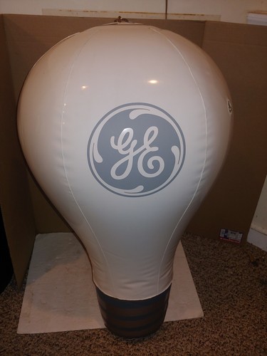 Vintage 80s/90s GE General Electric Inflatable Light Bulb