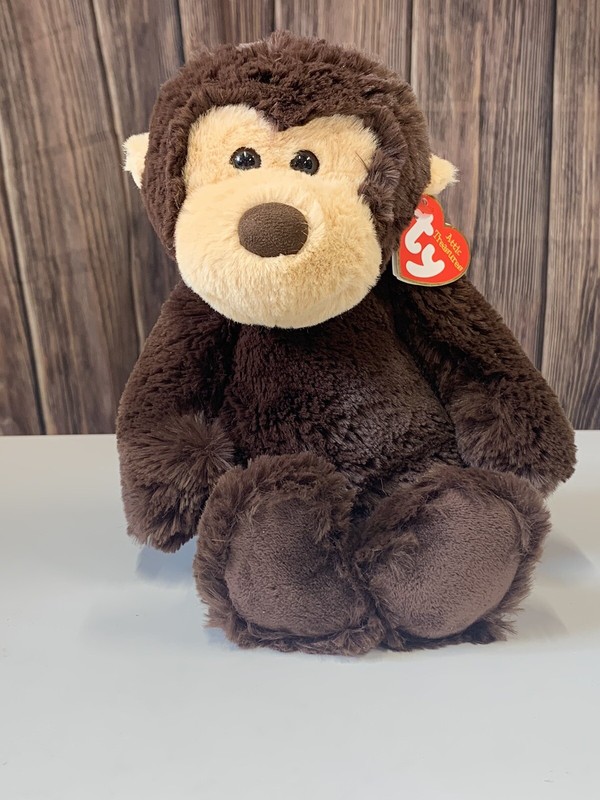 Ty Attic Treasures Mookie Dark Brown Monkey 13" Stuffed Animal Plush 2017