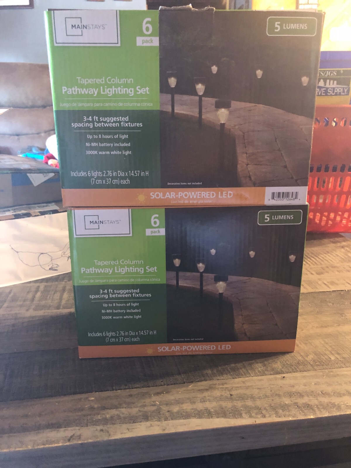 MAINSTAYS TAPERED COLUMN PATHWAY LIGHTING SET