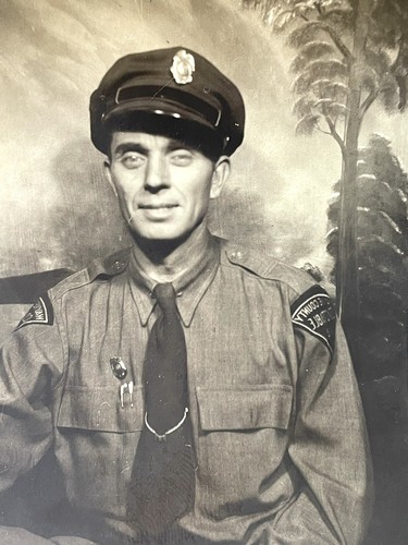 Vintage 1940s PHOTO BOOTH POLICE OFFICER Cop In