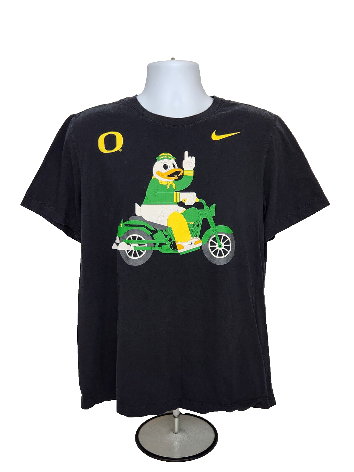 Oregon DUCKS Football NIKE The Duck HARLEY Motorcyle TEE SHIRT Men's Lの ...