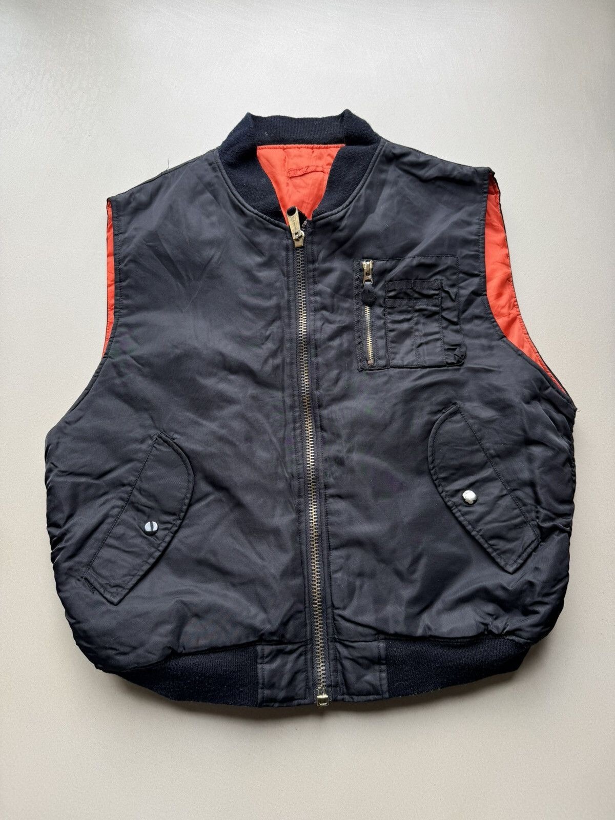 Ma1 Flyer Vintage Nylon Vest Bomber Jacket Boxy | eBay Ma1 Flyer Vintage Nylon Vest Bomber Jacket Boxy | eBay