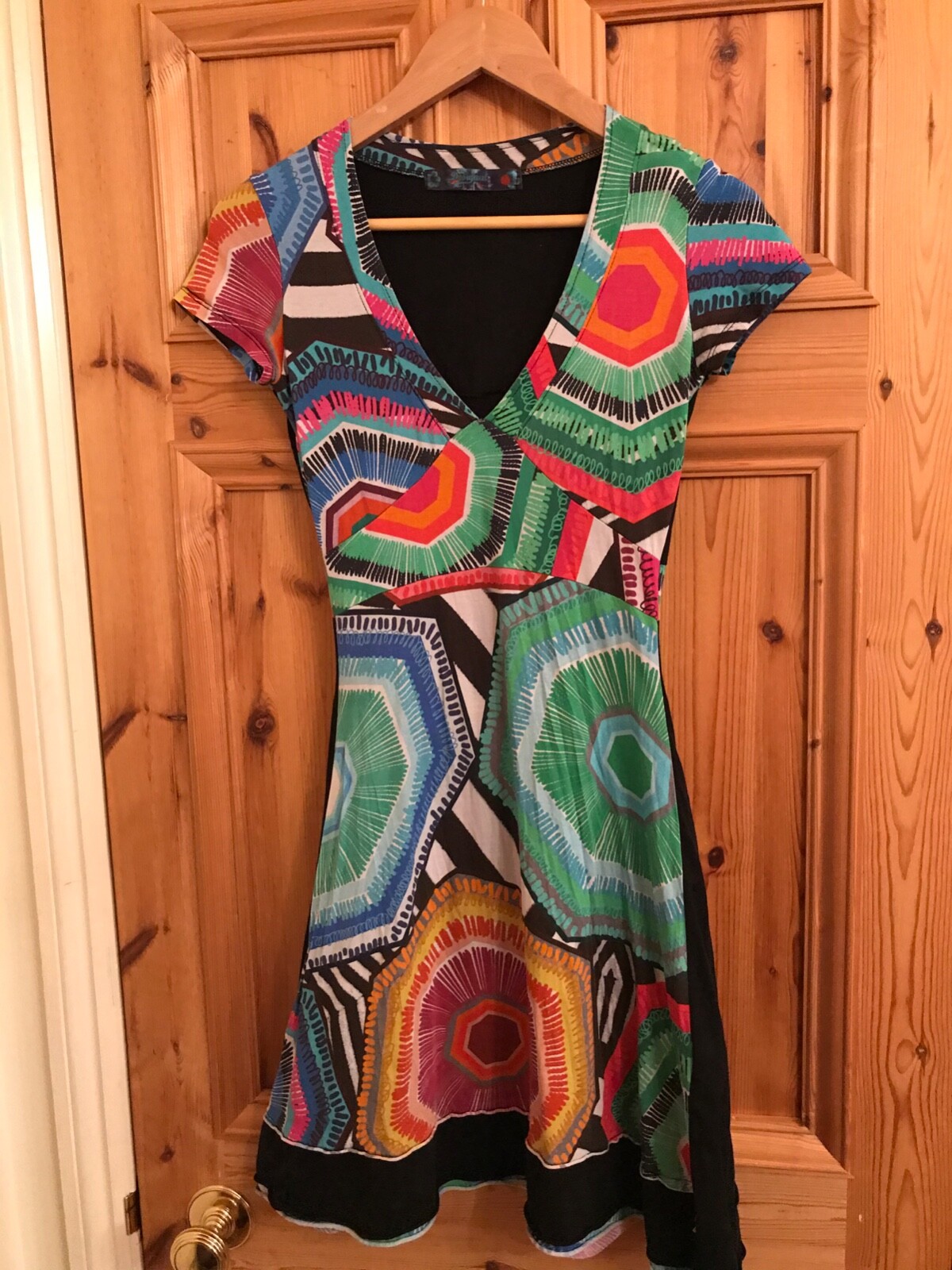 desigual xs x small funky pattern cotton dress designer desigual xs x small funky pattern cotton dress designer