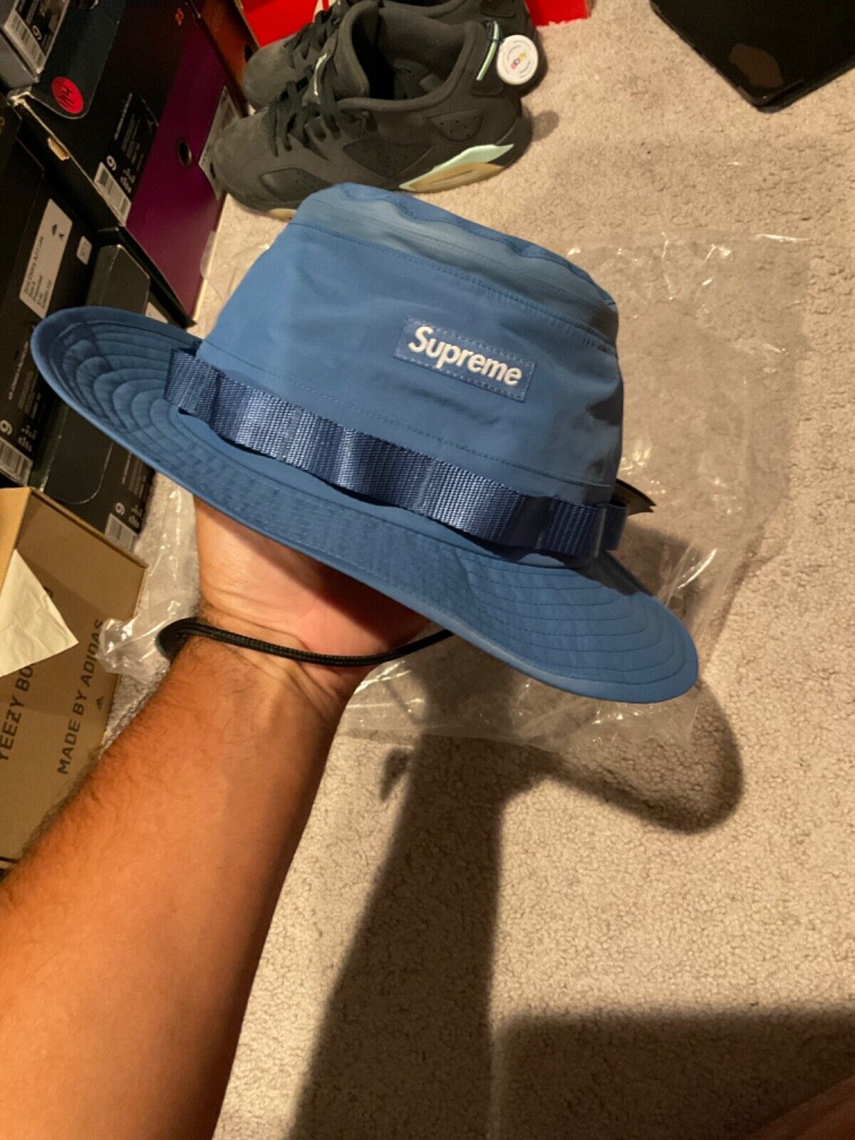 🔥Supreme GORE-TEX PALCITE Net Boonie Hat Blue SIZE M/L SS23 🔥Supreme GORE-TEX PALCITE Net Boonie Hat Blue SIZE M/L SS23