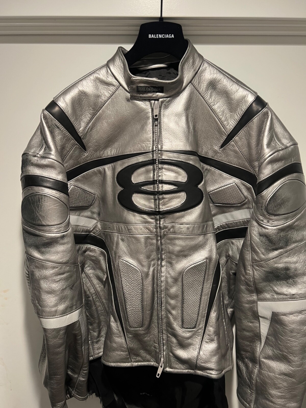 balenciaga runway dress suit leather jacket unisex coat moto balenciaga runway dress suit leather jacket unisex coat moto