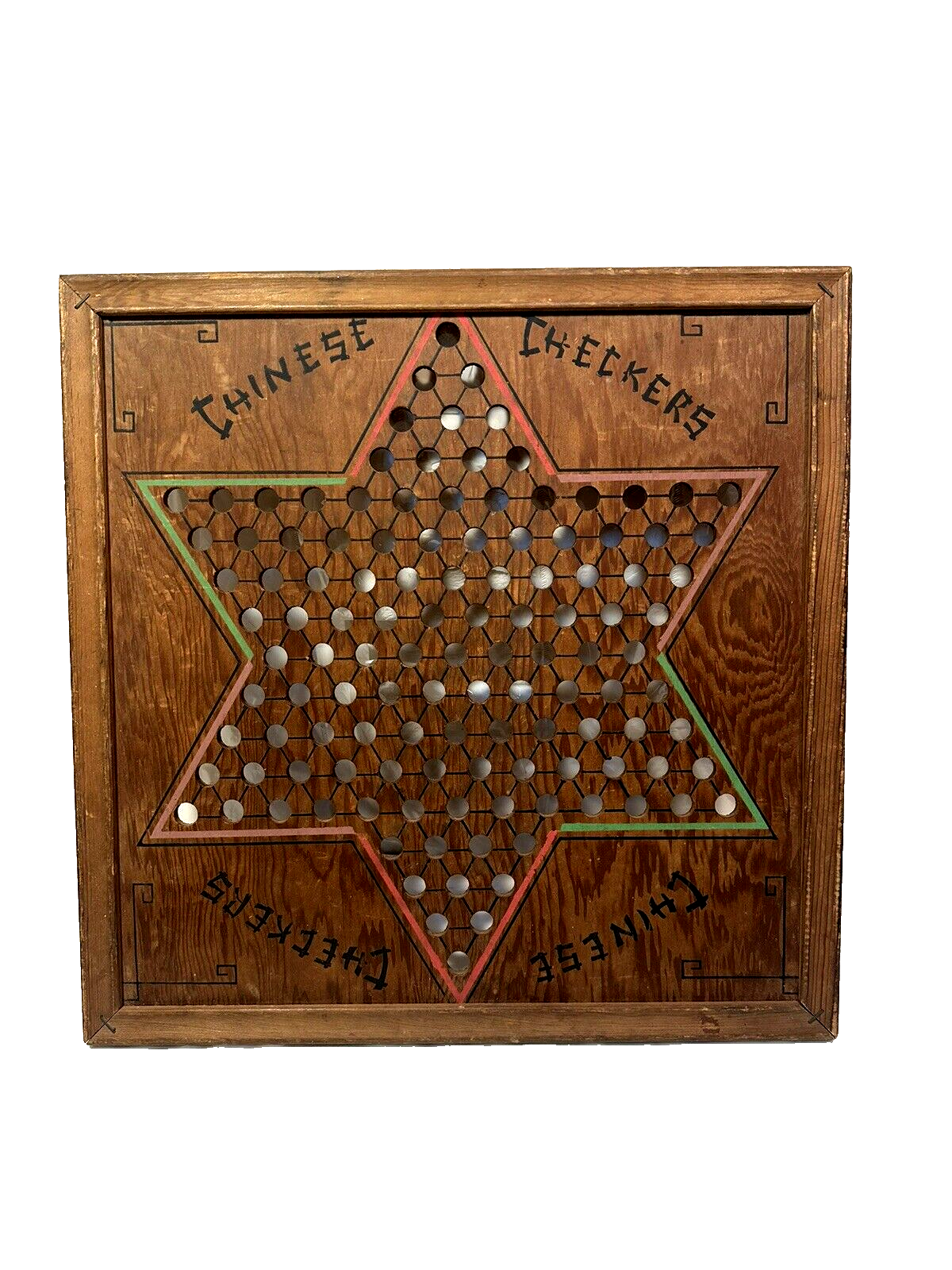 Antique wooden chinese checker board store