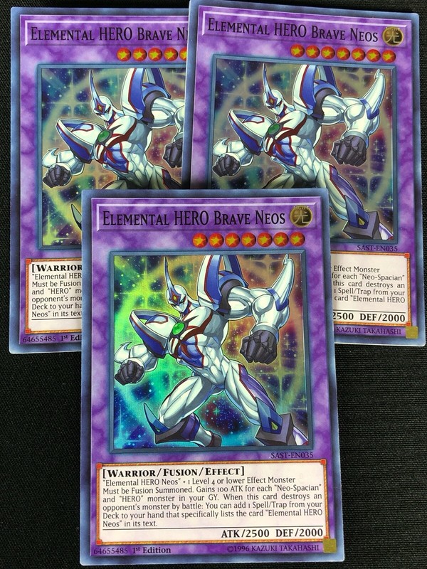 YUGIOH ELEMENTAL HERO BRAVE NEOS SAST-EN035 1ST SUPER X3 (NM)のeBay公認海外 ...