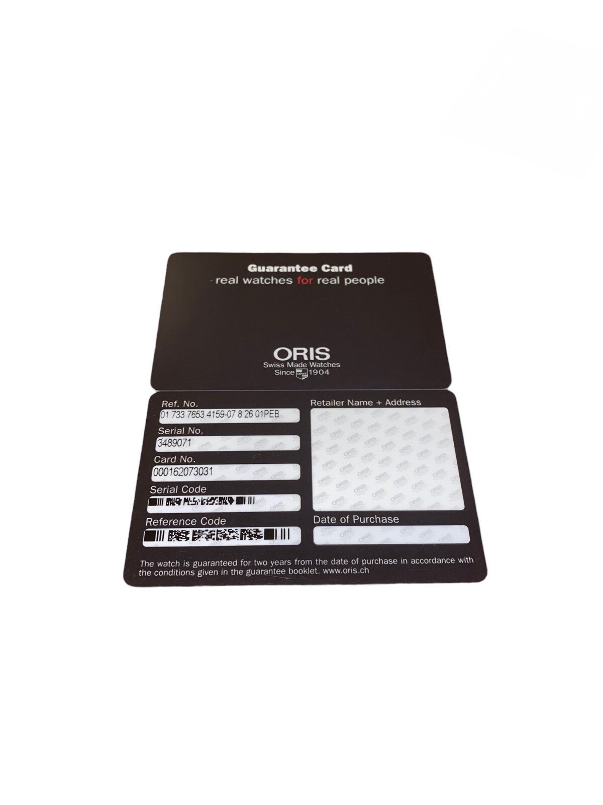 Oris Watch International Two Year Warranty Guarantee Card Filled Choose Ref. NoのeBay公認海外通販｜セカイモン
