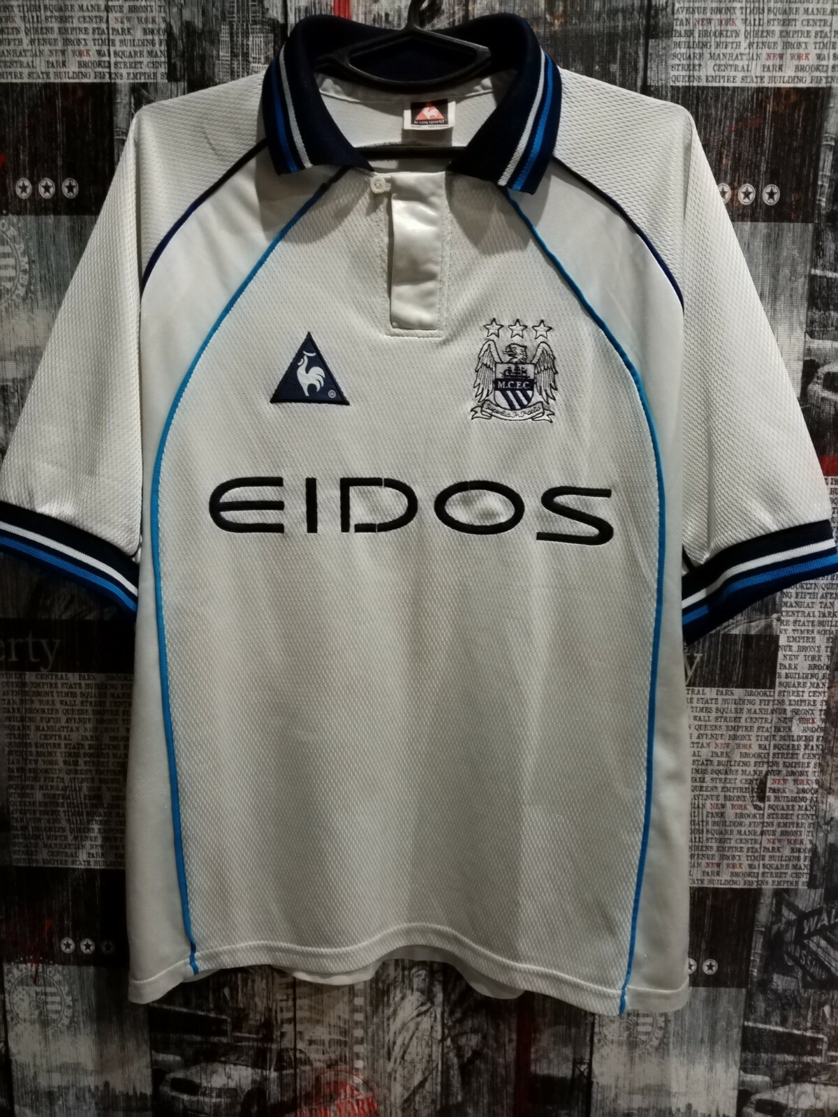 SIZE L MANCHESTER CITY 1999-2000 AWAY FOOTBALL SHIRT JERSEY SIZE L MANCHESTER CITY 1999-2000 AWAY FOOTBALL SHIRT JERSEY