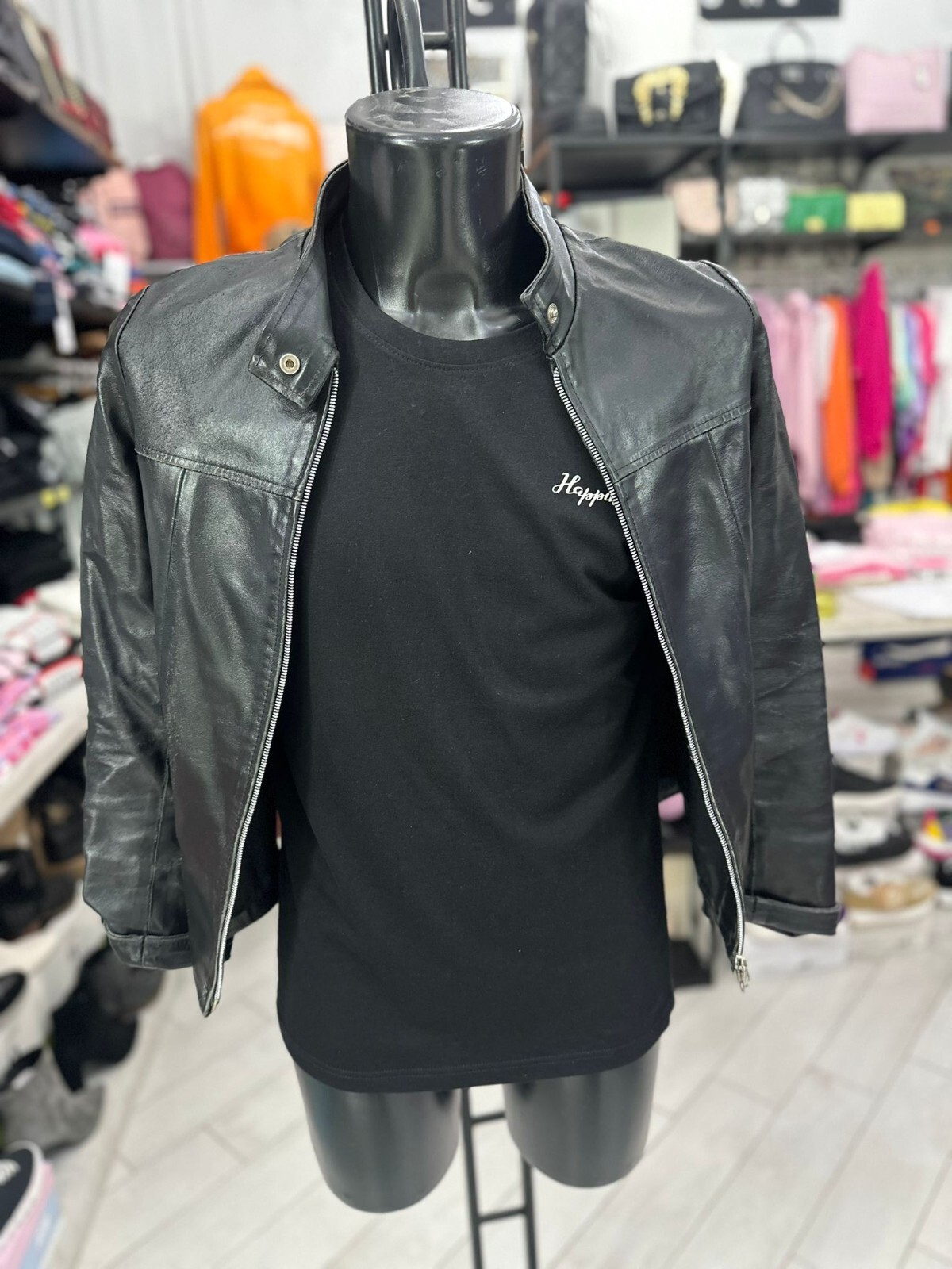 Leather Jacket Used Men Size 44 Black LLV64 | eBay Leather Jacket Used Men Size 44 Black LLV64 | eBay