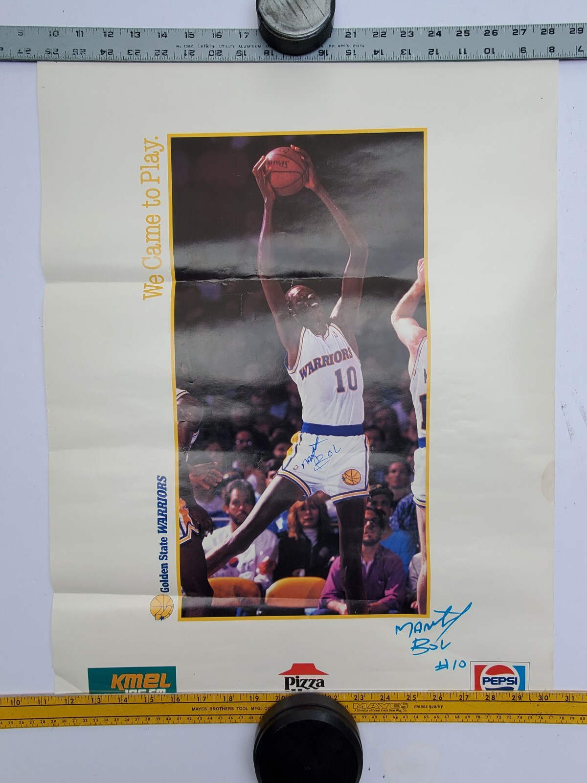 Manute Bol Golden State Warriors Signed Autographed Vintage Poster ...