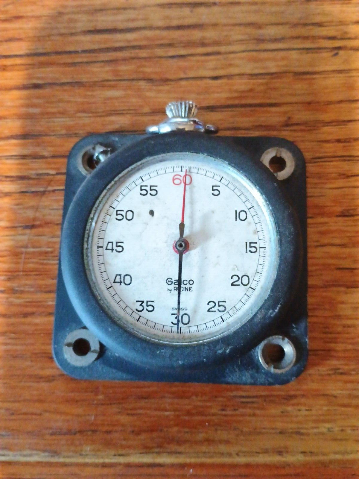 Vintage Galco By Racine Stopwatch Panel/Dash Mounted Stop Watch Swiss ...