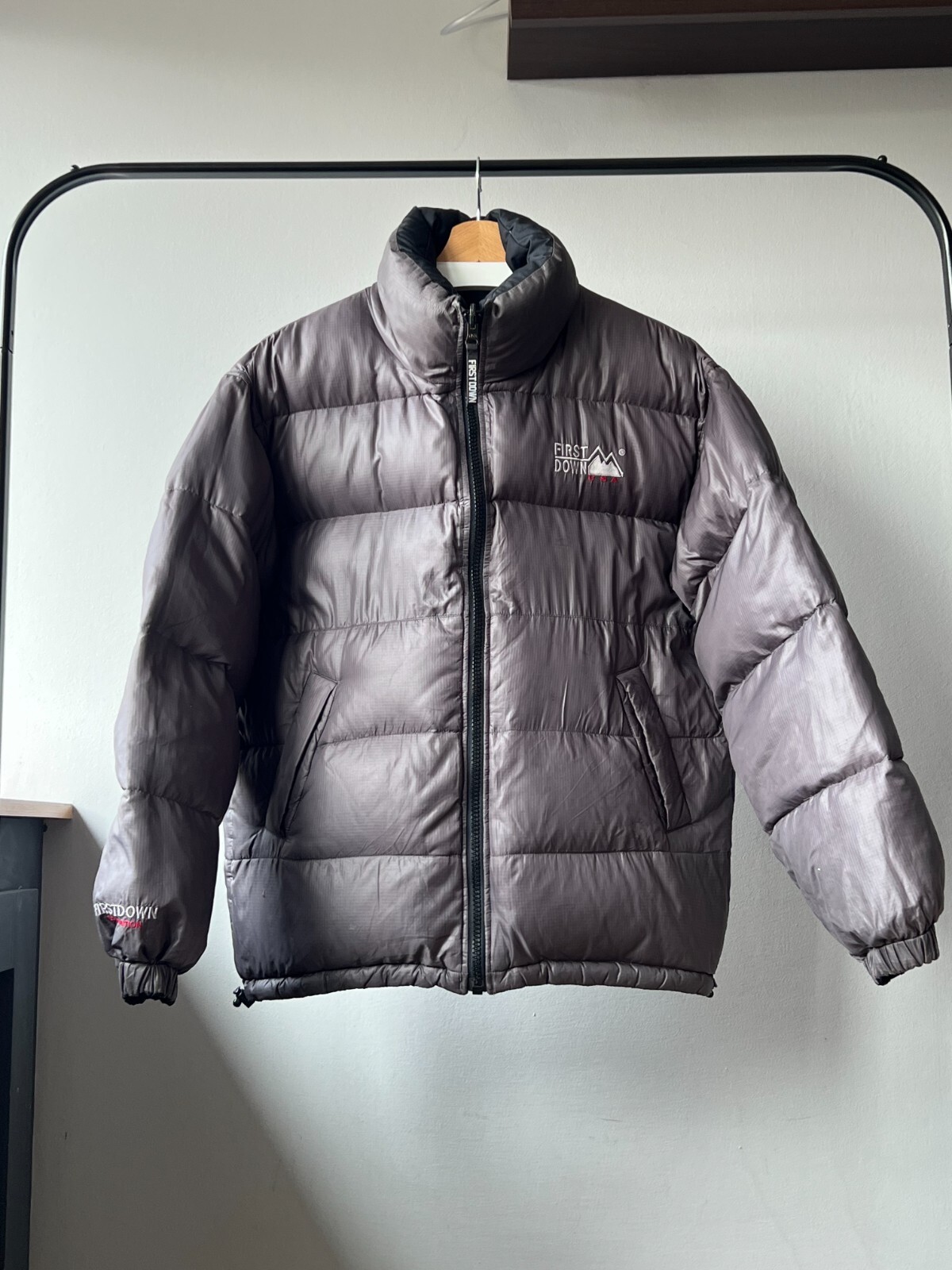 Vintage First Down USA Puffer Reversible Jacket Winter Vintage First Down USA Puffer Reversible Jacket Winter