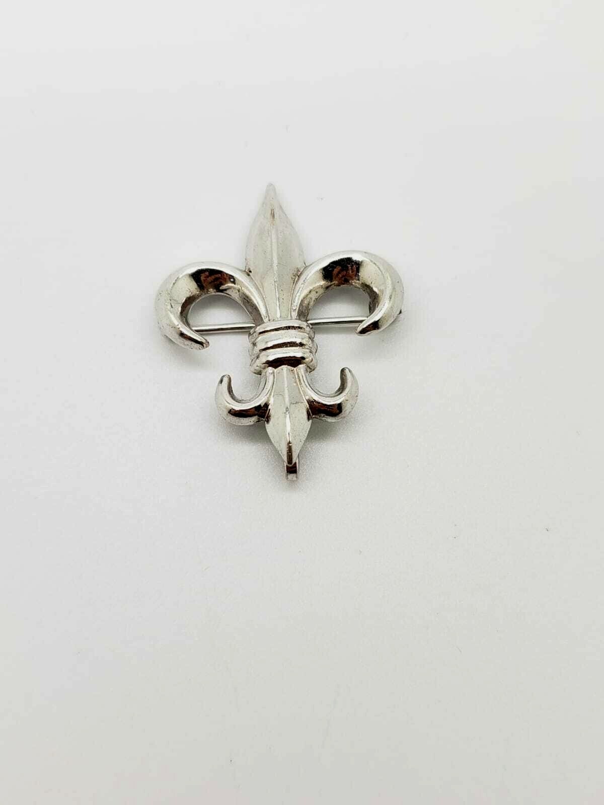 Sterling Silver Fleur de Lis Brooch