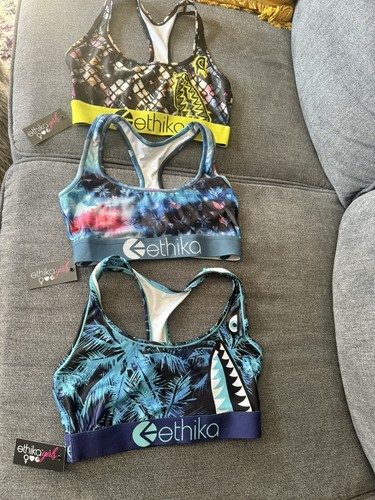 3 ETHIKA GIRLS SPORTS BRA L LOT ATHLETIC eBay