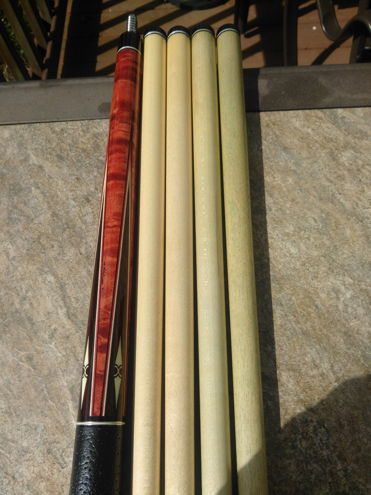 Phillippi Custom Made Pool Cue Excellent Condition Leather WrapのeBay公認 ...