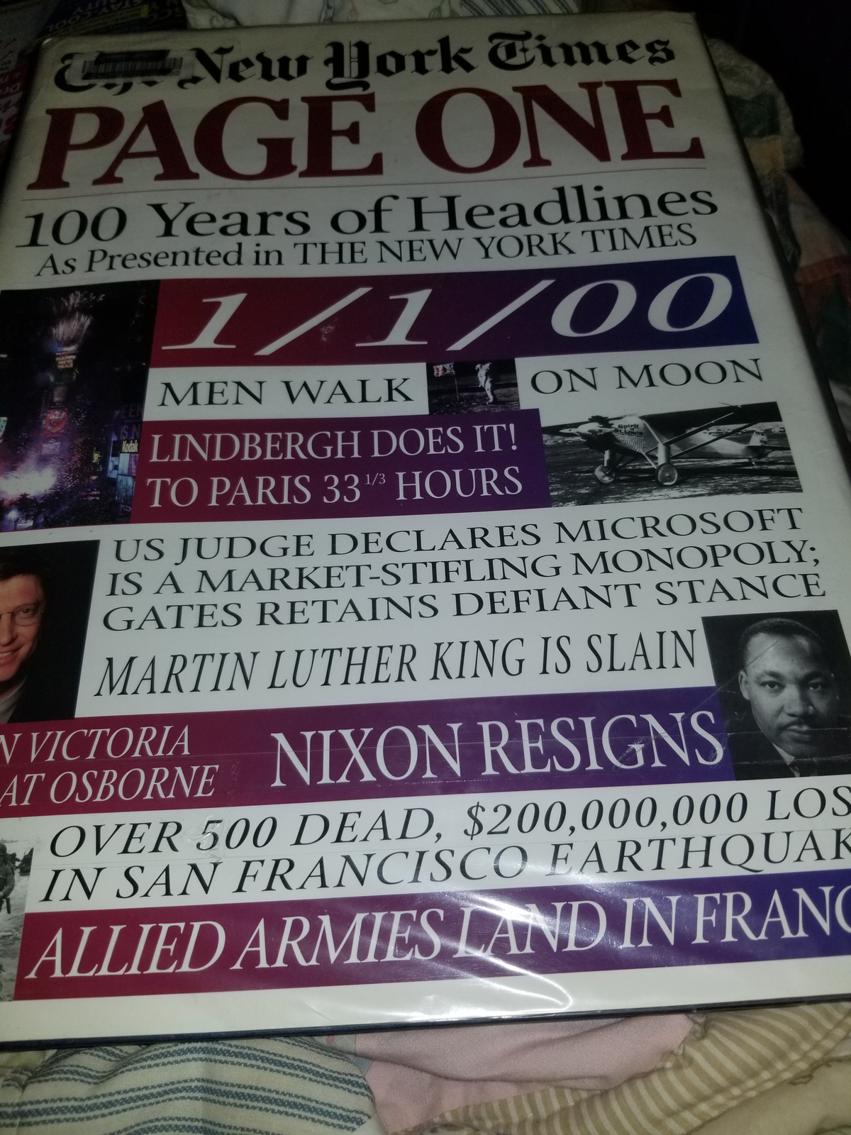 The New York Times Page One: One Hundred Years of Headlines As Presented in ... 9781578660889| eBay