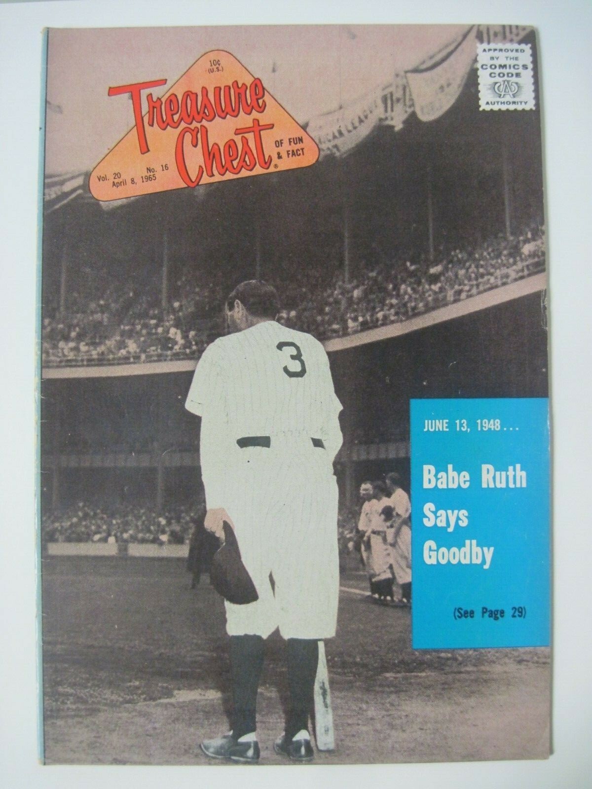Купить Спортивные TREASURE CHEST vol.20 #16 April 8, 1965 NY YANKEES ...