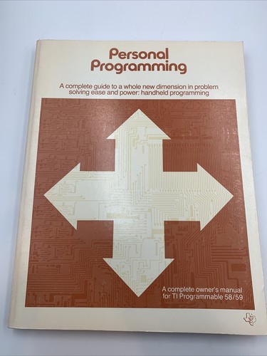 Ti Programmable Calculator 58/59 Personal Programming Manual Vintage ...
