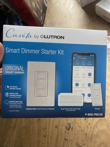 Caseta by Lutron Smart Dimmer Starter Kit P-BDG-PKG1W