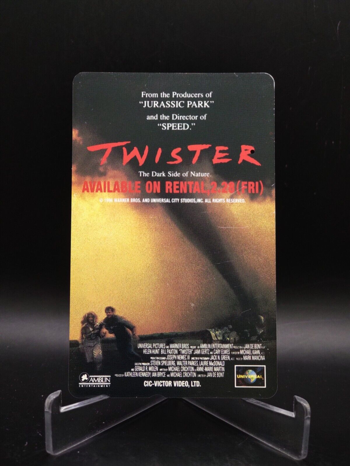 TWISTER 1996 Helen Hunt Japanese Used telephone card vintage TWISTER 1996 Helen Hunt Japanese Used telephone card vintage