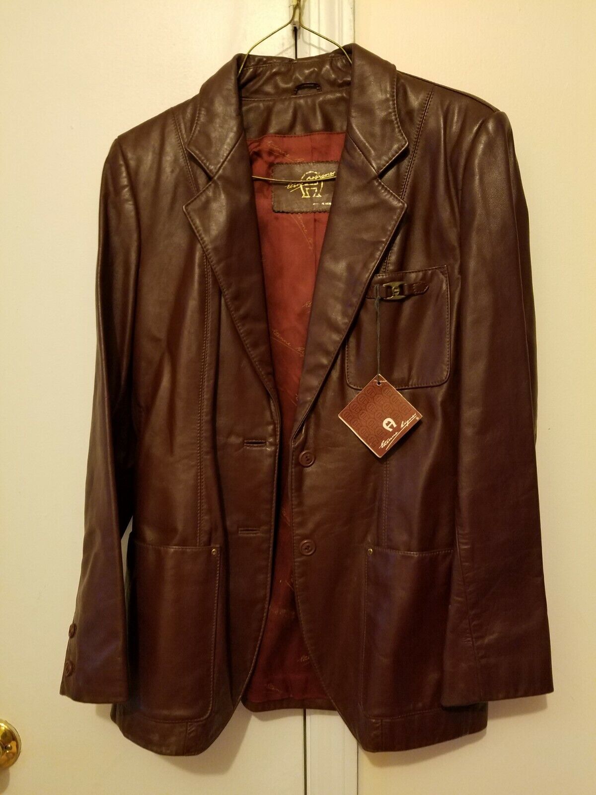 Vintage Etienne Aigner Leather Coat jacket Size 6 | eBay Vintage Etienne Aigner Leather Coat jacket Size 6 | eBay