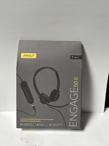 Jabra Engage 50 II - USB-A UC Stereo Wired Headset NEW | eBay Jabra Engage 50 II - USB-A UC Stereo Wired Headset NEW | eBay