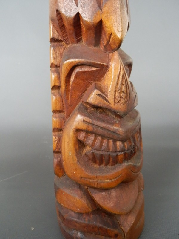 Grimacing Tiki - Wood Carving - TONGA | eBay