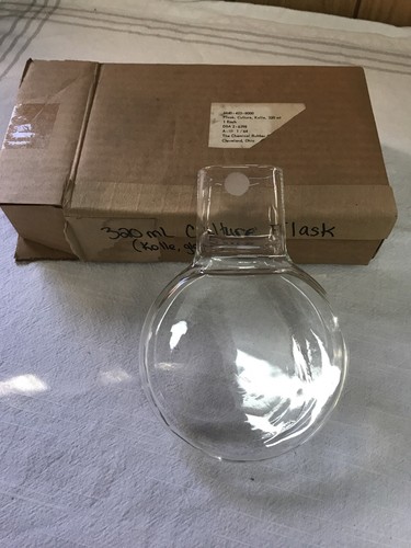 Pyrex Glass Flask Culture 320ML round bottom boiling Flask vessel Kolle ...