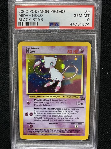 2000 Pokemon Black Star Promo Mew Holo #9 PSA 10 Gem Mint | eBay 2000 Pokemon Black Star Promo Mew Holo #9 PSA 10 Gem Mint | eBay