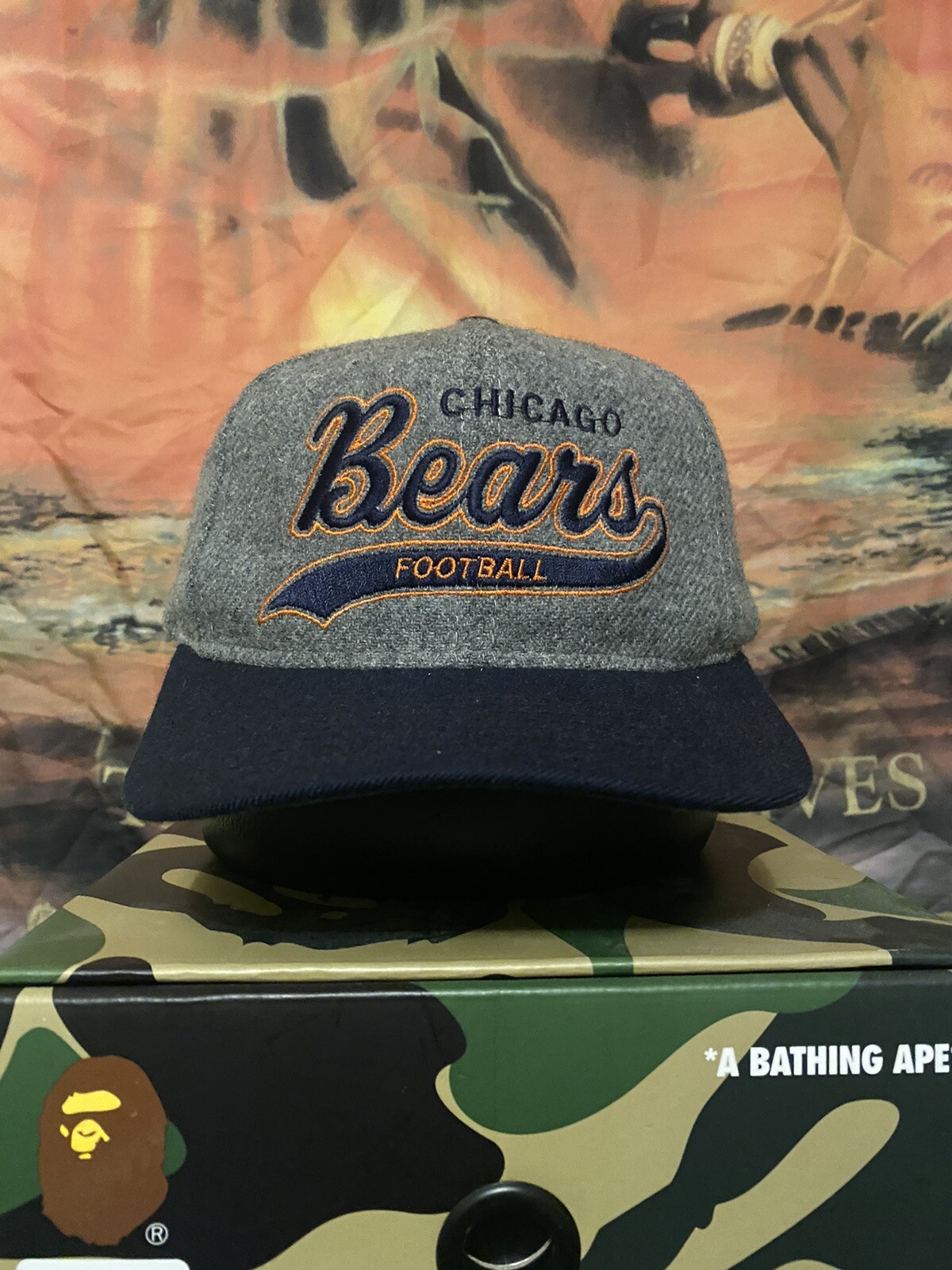 代購代標第一品牌－樂淘letao－Vintage Chicago Bears Starter Tail Sweep Snapback Hat ...