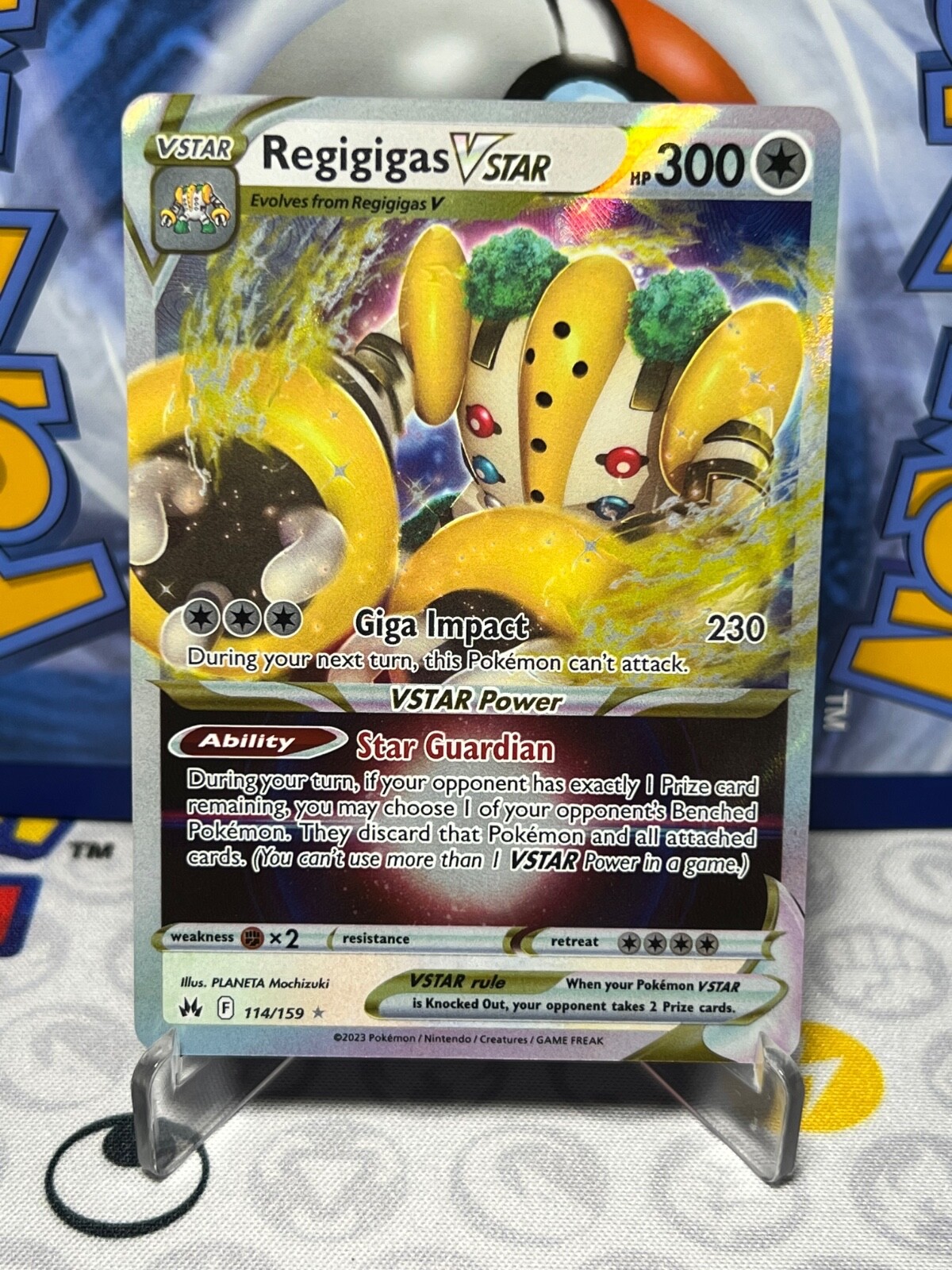 Regigigas VSTAR 114/159 Ultra Rare NM Crown Zenith Pokemon Regigigas VSTAR 114/159 Ultra Rare NM Crown Zenith Pokemon