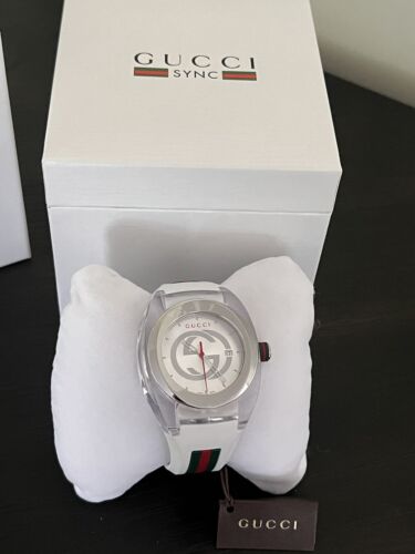 Gucci SYNC XXL 46MM Men's White Stainless Steel Watch Gucci SYNC XXL 46MM Men's White Stainless Steel Watch