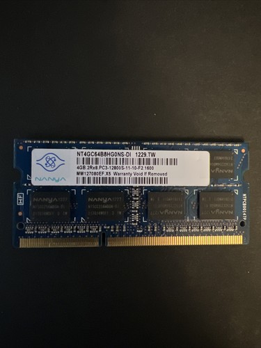 NANYA NT4GC64B8HG0NS-DI 4GB DDR3 PC3-12800S LAPTOP MEMORY DDR3 2RX8 PC3のeBay公認海外通販｜セカイモン