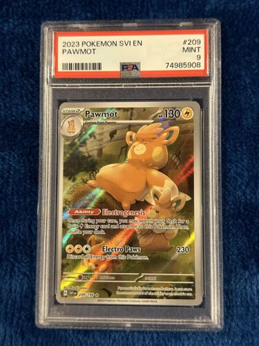 PSA 9 Pawmot 209/198 Illustration Rare Pokemon TCG Scarlet PSA 9 Pawmot 209/198 Illustration Rare Pokemon TCG Scarlet