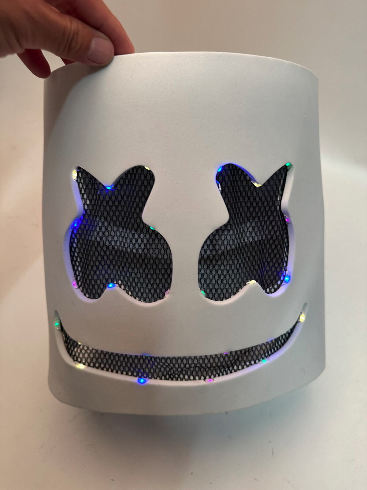 DJ MarshMello Smile Rainbow LED Mask EVA Foam Helmet EDC DJ MarshMello Smile Rainbow LED Mask EVA Foam Helmet EDC