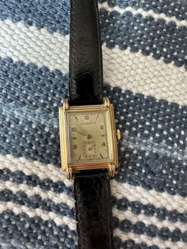 TIFFANY & CO. Vintage watch, 14k gold, runs, tanker style | eBay TIFFANY & CO. Vintage watch, 14k gold, runs, tanker style | eBay