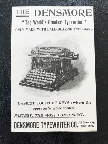 Densmore Typewriter Model Serial Number Database